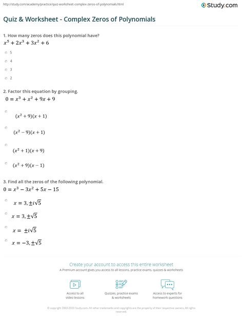 how to find the complex zeros of a polynomial function