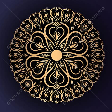 Luxo Mandala De Fundo Vector Estilo Dourado PNG Luxo Mandala