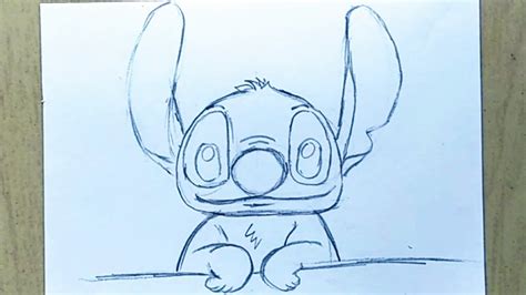 Easy Drawing Stitch Pencil Sketch YouTube