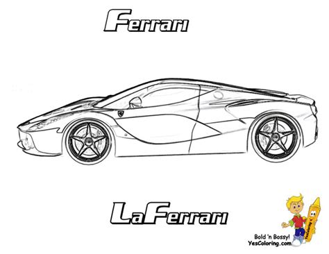 Coloriage Ferrari gratuit à imprimer liste 40 à 60