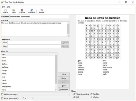 Crear Sopas De Letras Imprimibles Con Un Genial Software Gratuito