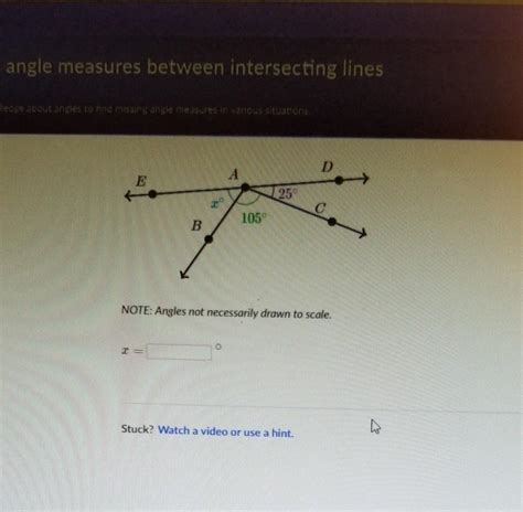Finding Angle Measures Between Intersecting Lines Brainly