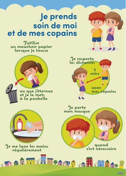 Poster gestes barrières pour les Enfants Signals