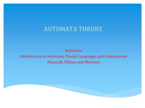 automata theory
