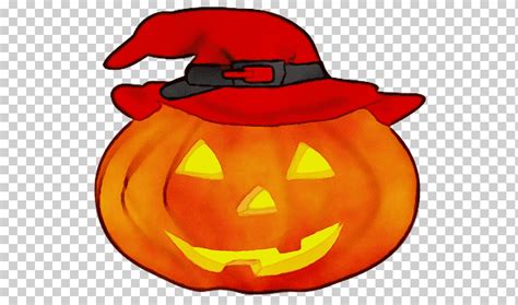 Jack O Lantern Acuarela Pintura Tinta H Meda Calabaza