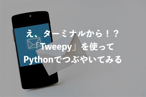 えターミナルからTweepyを使ってPythonでつぶやいてみる