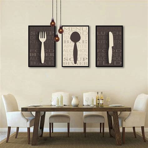 Quadro Decorativo Para Cozinha Tons Neutros Talher 3 Peças Elo7