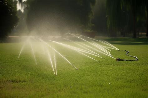 Premium AI Image Efficient Garden Lawn Irrigation System