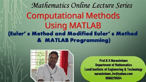 euler s method and modified euler s method and matlab programming youtube