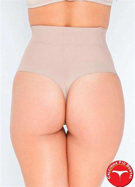 Calcinha Modeladora Fio Dental Dilady 3072320 080 Chocolate Meias Sao