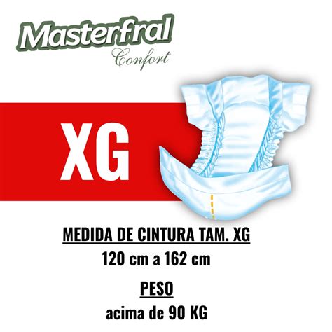 Fralda Geríatrica Masterfral Confort XG 18un Embalagem Econômica