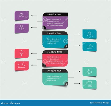 Flowchart Diagram Scheme Stock Vector Illustration Of Infographic
