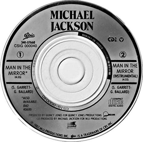 Michael Jackson Man In The Mirror 1988 CD Discogs