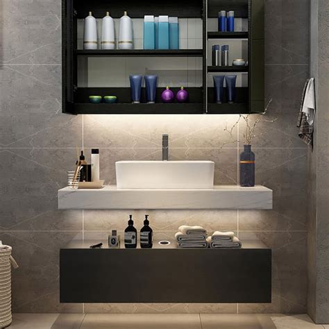 40 Modern Floating Bathroom Vanity Set With Single Sink White And