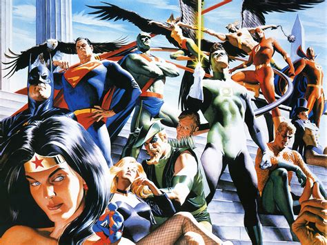 Justice League Comic HD Wallpaper Heroes Unite By Alex Ross