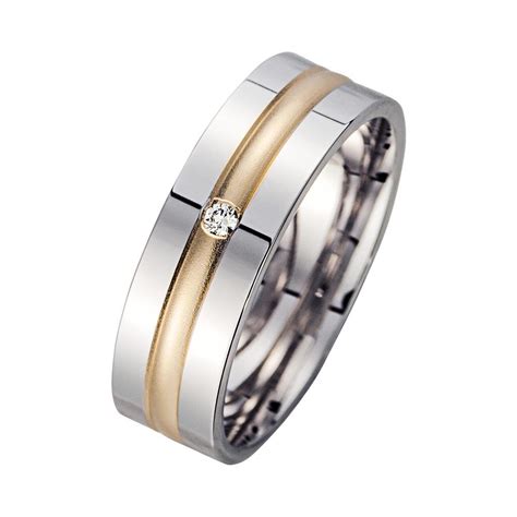 Unique Eheringe Gelb Und Wei Gold Mit Diamant Breite Mm Wr