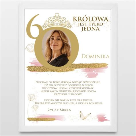 Personalizowany Plakat Na Urodziny Metryczki