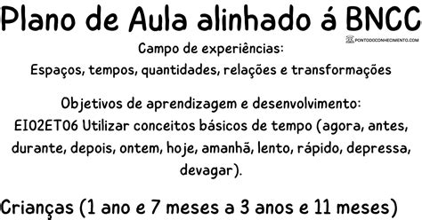 Atividade de ensino EI02ET06 Utilizar conceitos básicos de tempo agora