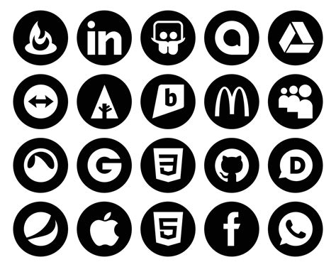 Social Media Icon Pack Including Html Pepsi Mcdonalds Disqus Css