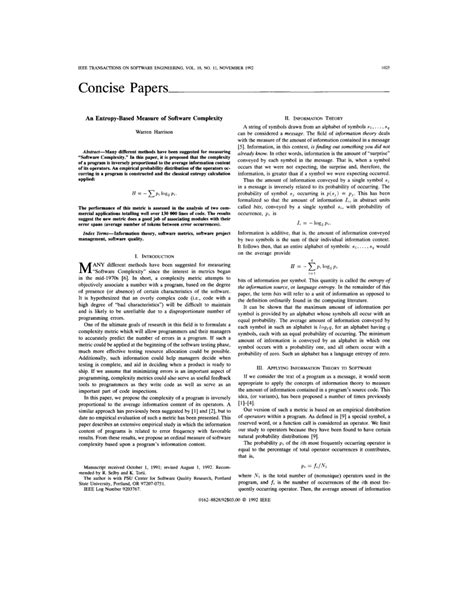 pdf an entropy based measure of software complexity