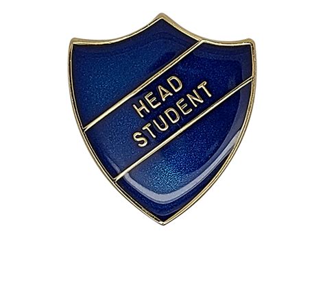 Head Student Enamelled Shield Badge
