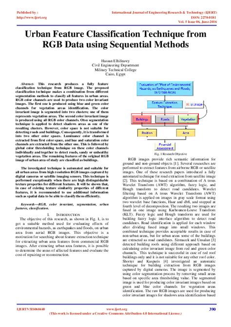 pdf ijert urban feature classification technique from rgb data using sequential methods