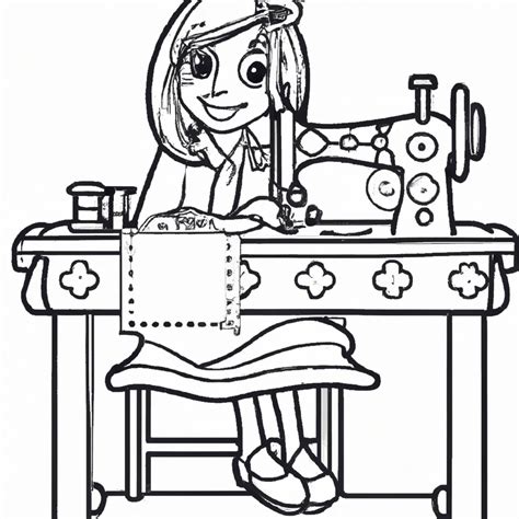 10 Desenhos De Costureira Para Imprimir E Colorir