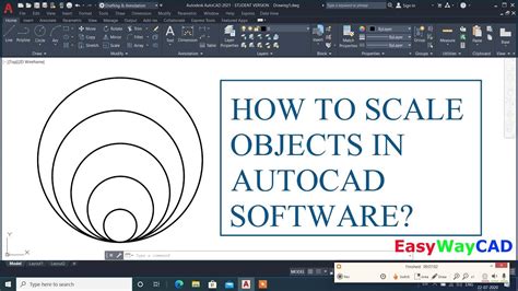 How To Scale Selected Objects In Autocad Software Youtube