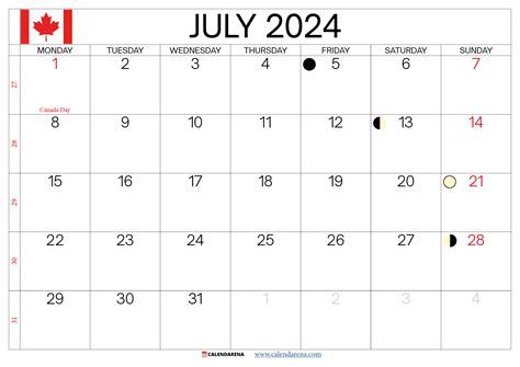 Free Printable Calendar July Canada Holidays Bessie Chloris