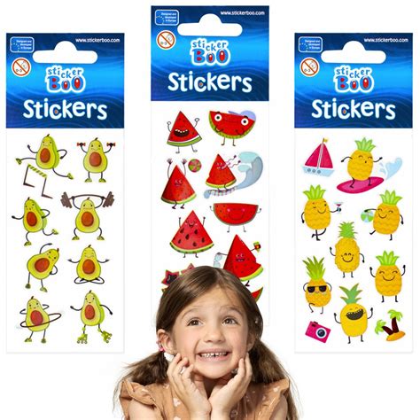 Zestaw Naklejek Dla Dzieci Naklejki Kolorowe Owoce Stickerboo