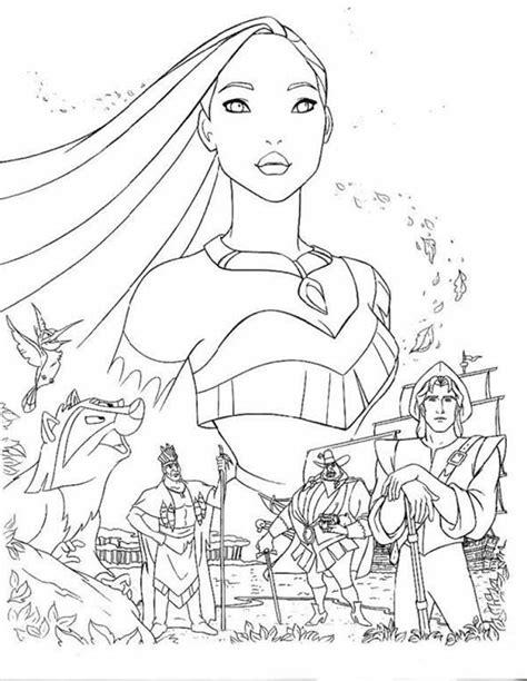 87 Desenhos Da Pocahontas Para Imprimir E Colorir