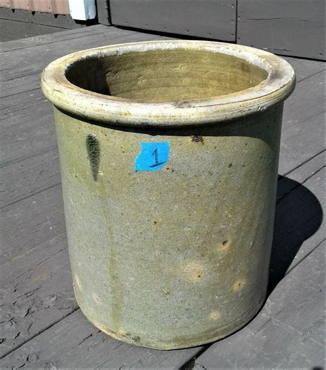 Antique Chimney Flue Liner Stoneware Crock 1880s Era Gray Americana