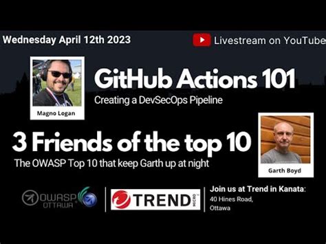 Owasp Ottawa April Th Github Actions And Three Friends From