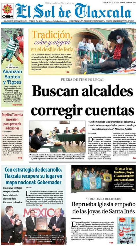 Periódico El Sol de Tlaxcala México Periódicos de México Edición de