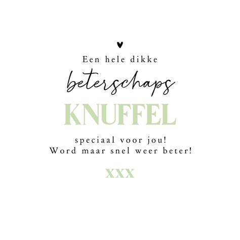 Beterschapskaart Hartje Pleisters Dikke Knuffel Kaartje2go