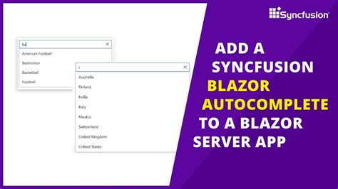 add a blazor autocomplete component to a blazor server app youtube