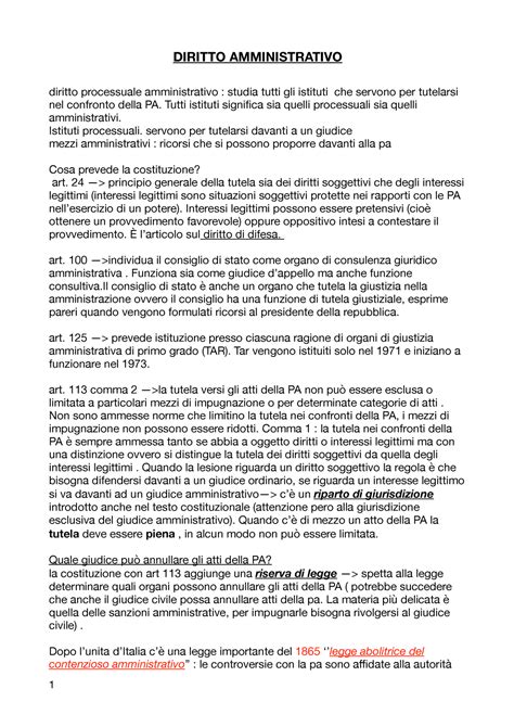 Amministrativo Pdf Appunti Presi Durante Le Lezioni Con Il Professore