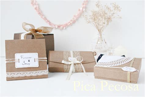 5 cajas de cartón diy para dar regalos a los invitados de una boda