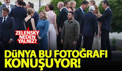 Zelenski nin NATO Zirvesi ndeki fotoğrafı dünya gündemine oturdu