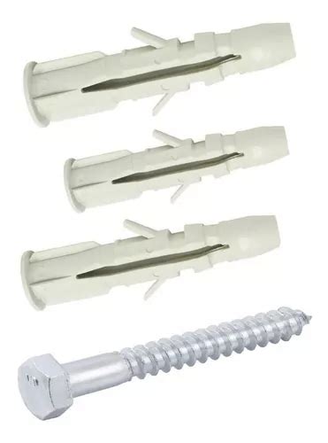 50 Bucha 10mm Tijolo Bloco Parede Oca Parafuso Sextavado