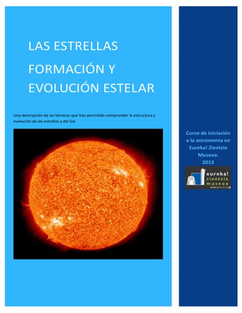 las estrellas formación y evolución estelar
