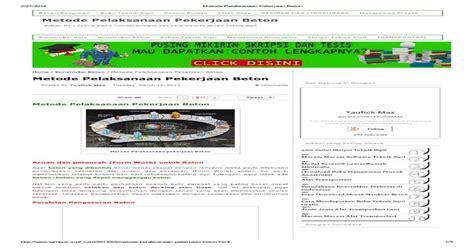 Metode Pelaksanaan Pekerjaan Beton PDF Document