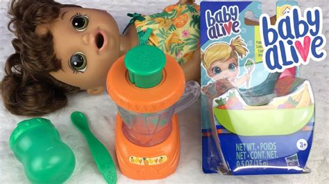 Feeding BABY ALIVE Magical Mixer Baby Doll With NEW DOLL FOOD YouTube