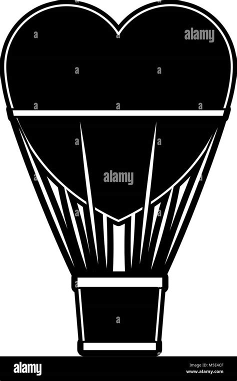 Heart Shape Hot Air Balloon Black And White Stock Photos Images Alamy