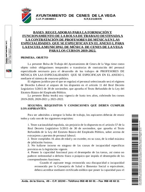 Completable En L Nea Bases Reguladoras Para La Formacin Y Fax Email