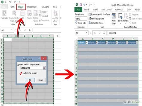how to make tables using microsoft excel 12 steps with pictures microsoft excel microsoft