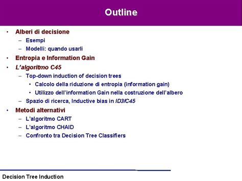 lezione 3 decision trees venerd 5 novembre 2004