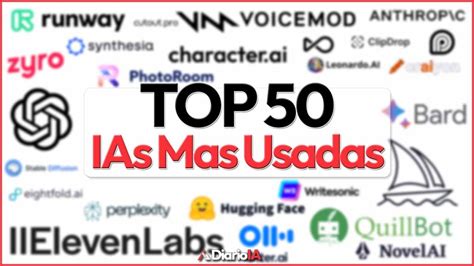 Top 50 Herramientas con Inteligencia Artificial Más Usadas