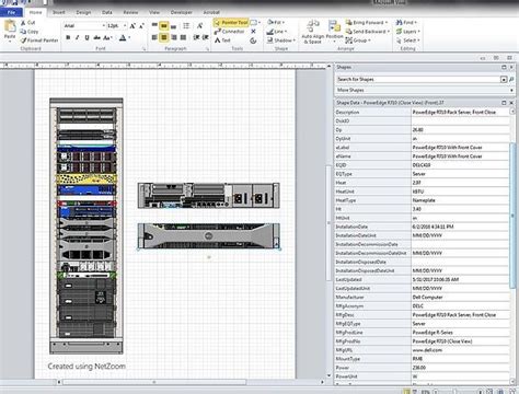 Excel Server Rack Template