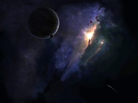 Papel de parede galáxia planeta Arte do espaço nebulosa atmosfera